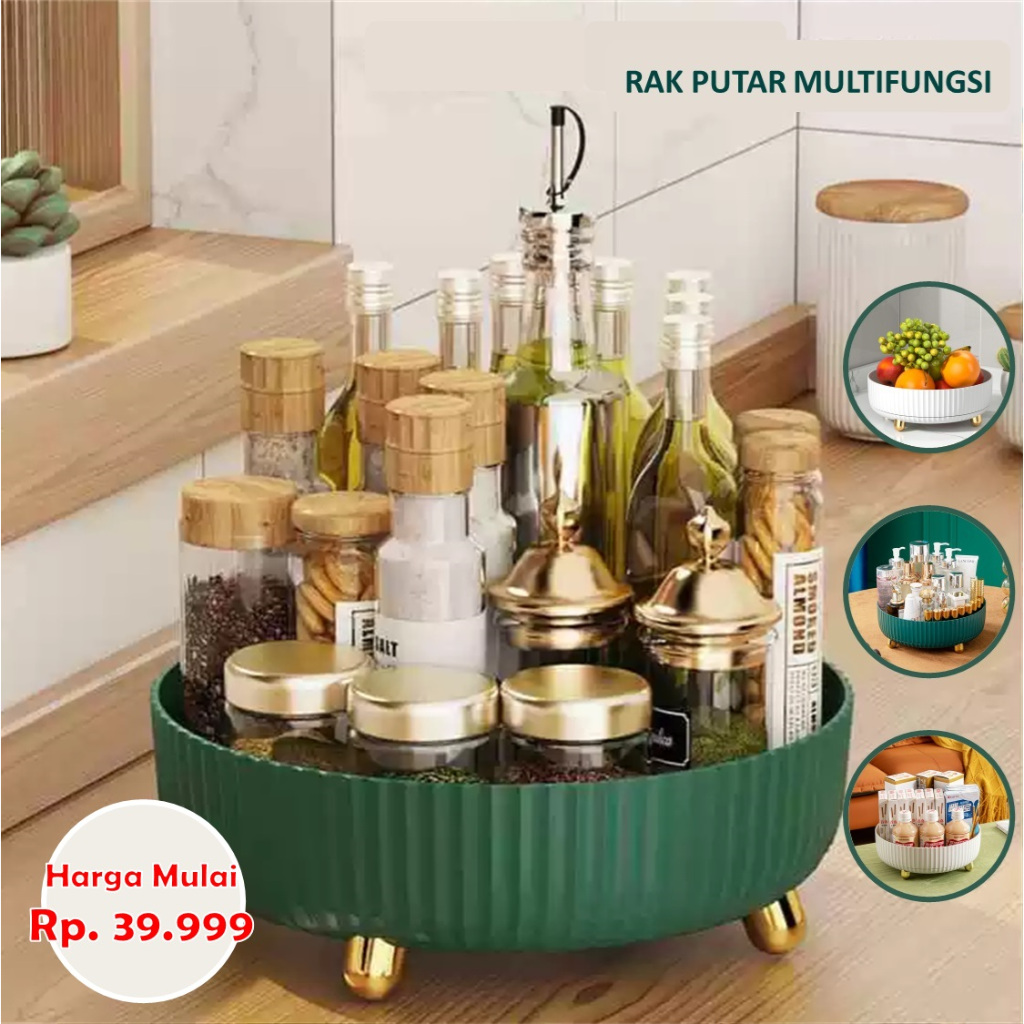 Jual RAK PUTAR PENYIMPANAN SERBAGUNA 360 DERAJAT / RAK PUTAR BUAH / RAK ...