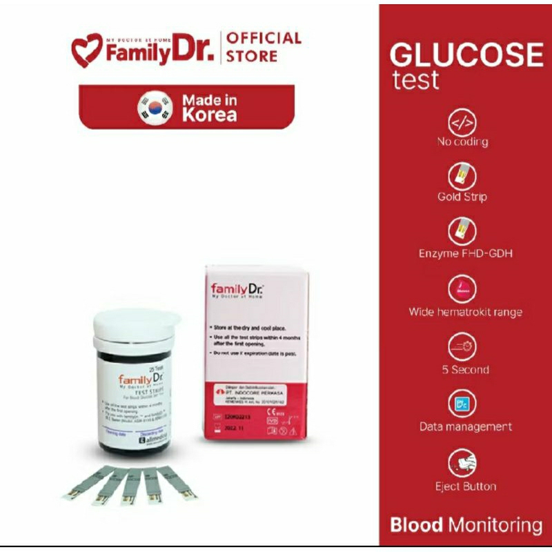 Jual FamilyDr Strip Gula ( Glucose Test Family Dr ) | Shopee Indonesia