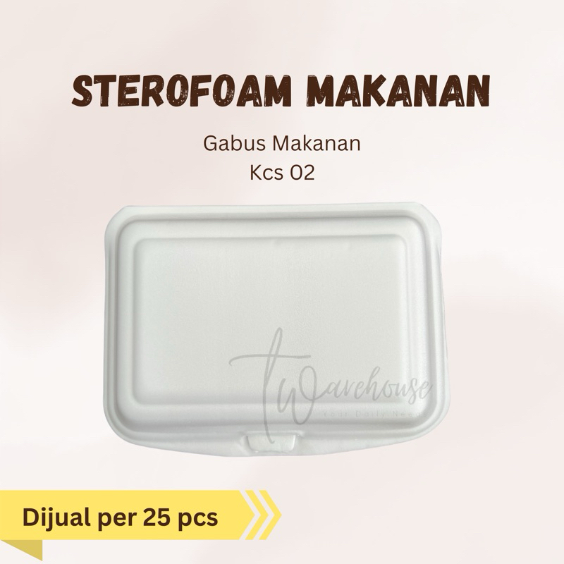 Jual Sterofoam makanan Gabus Makanan Kcs 02 kecil (isi 25 pcs) | Shopee ...