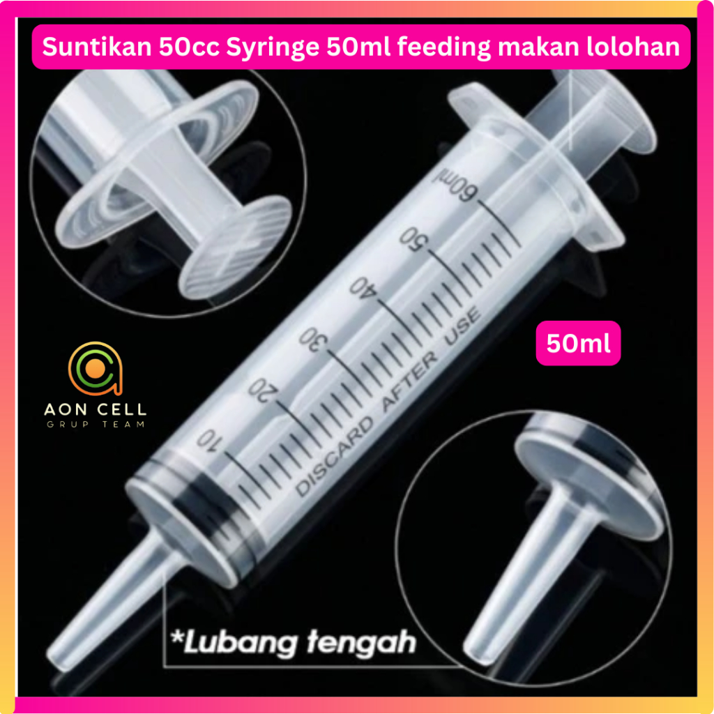 Jual Suntikan 50cc Syringe 50ml tinta parfum catheter tip spuit bkn ...