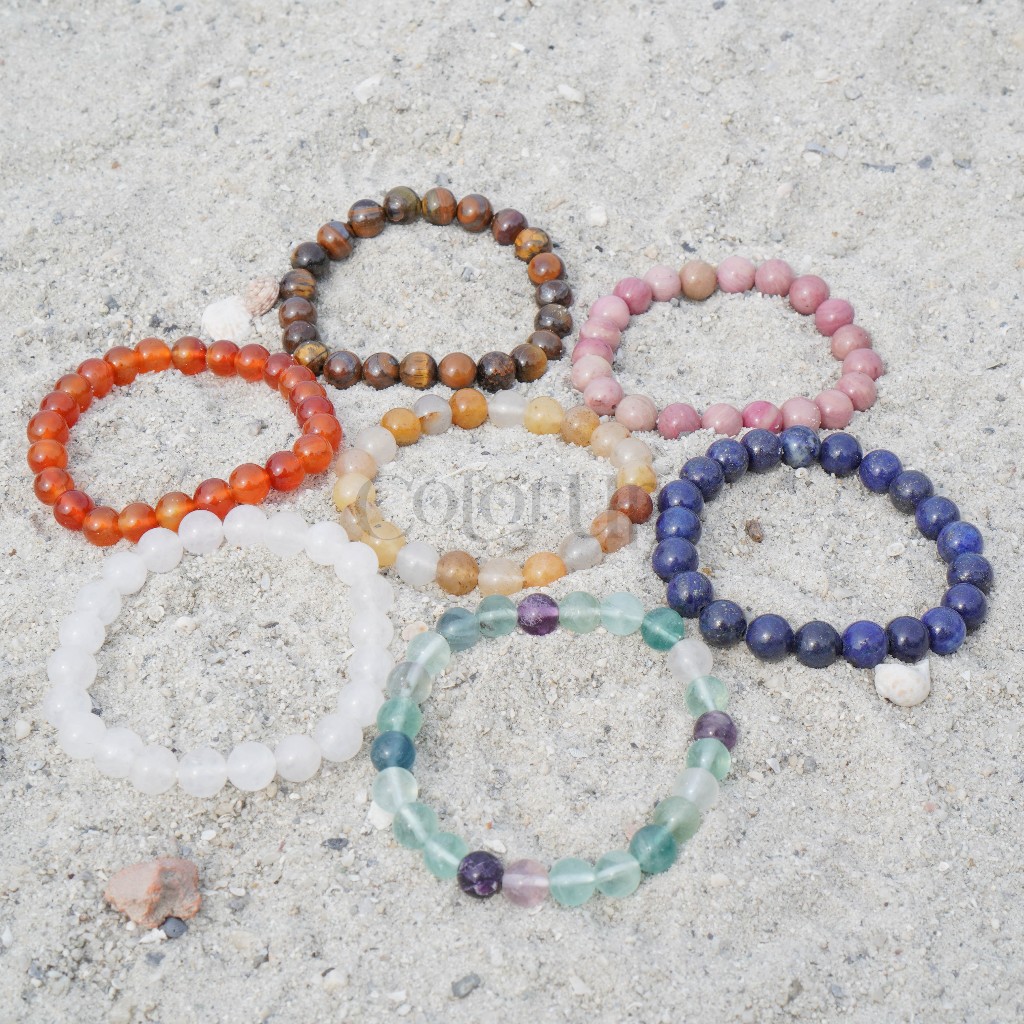 Jual Crystal Bracelet - Gelang Batu Alam Kristal Asli 8mm Giok Jade ...