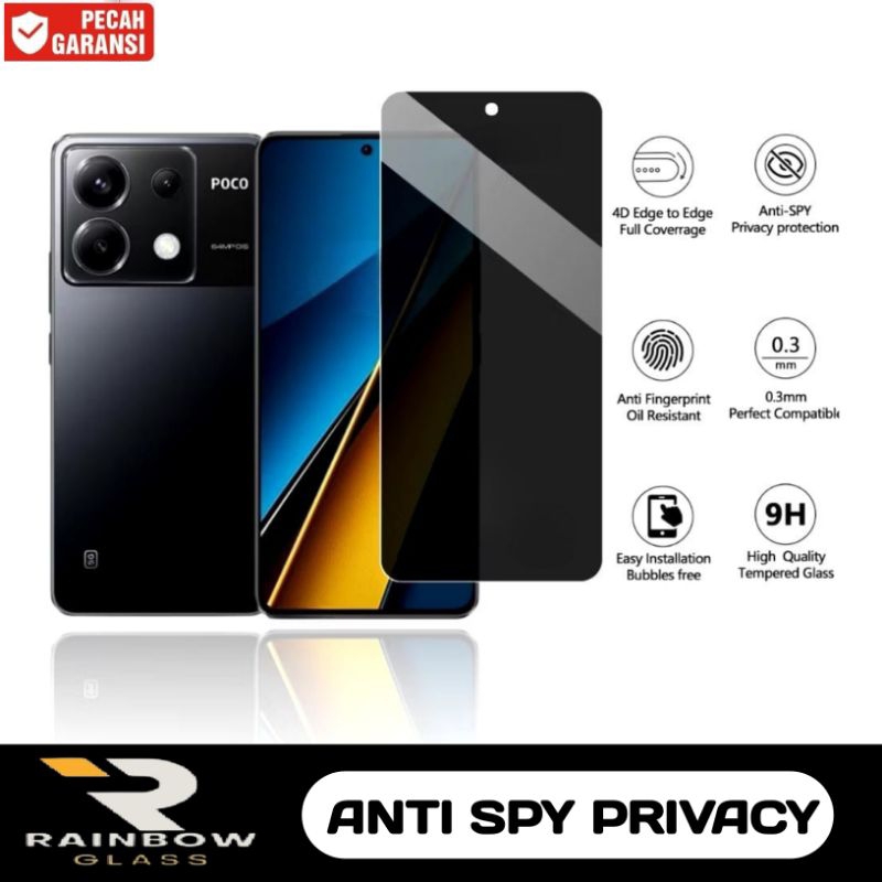 Jual Tempered Glass Anti Spy XIAOMI POCO M2 M2 PRO M3 M3 PRO M3 PRO 5G M4 5G M4 PRO M4 PRO 4G M4 ...