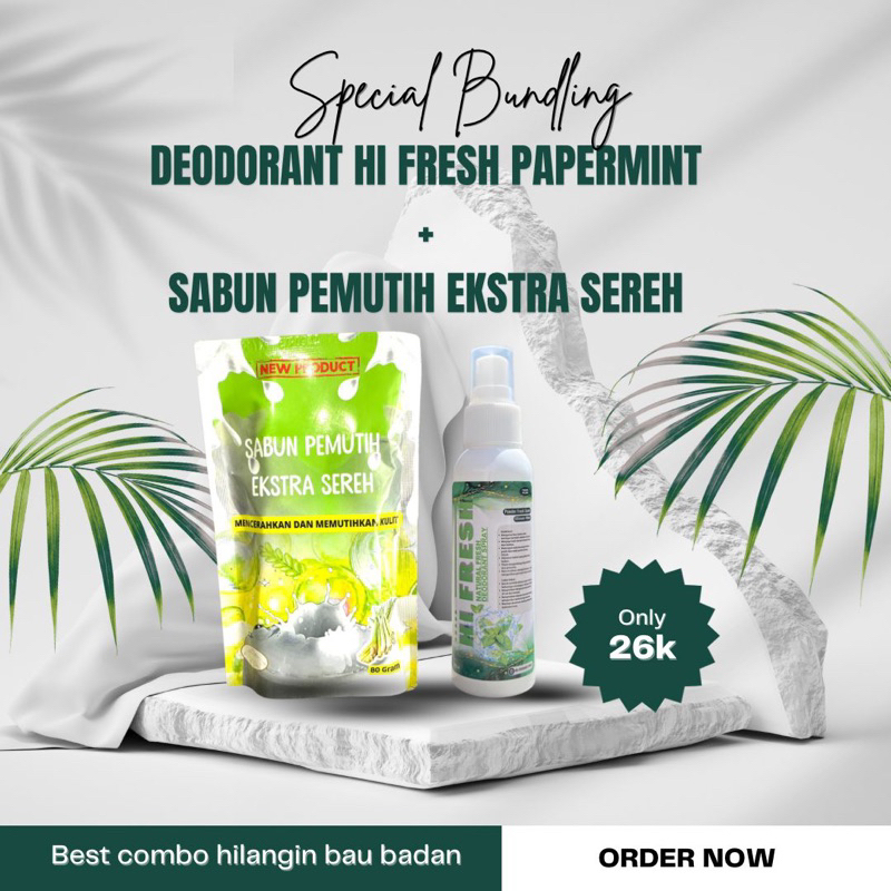 Jual Deodorant Spray + Sabun Sereh (Paket Combo Hilangkan Bau Badan ...