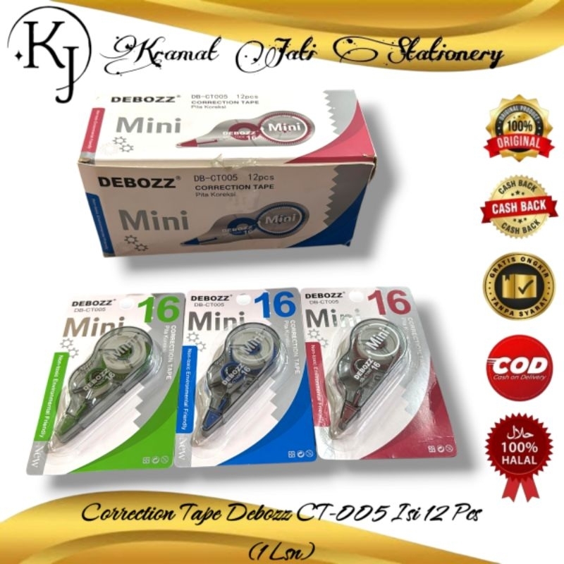 Jual Correction Tape Debozz CT-005 Isi 12 Pcs (1 Lusin) | Shopee Indonesia