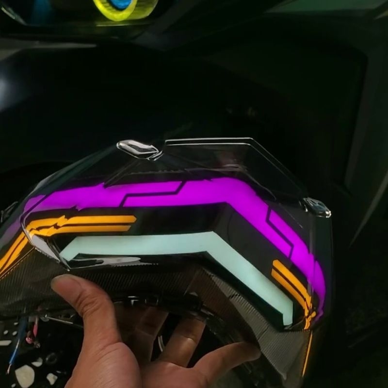 Jual Fullset STOPLAMP LAZY VARIO LED OLD RGB 210 MODE SETING WARNA ...