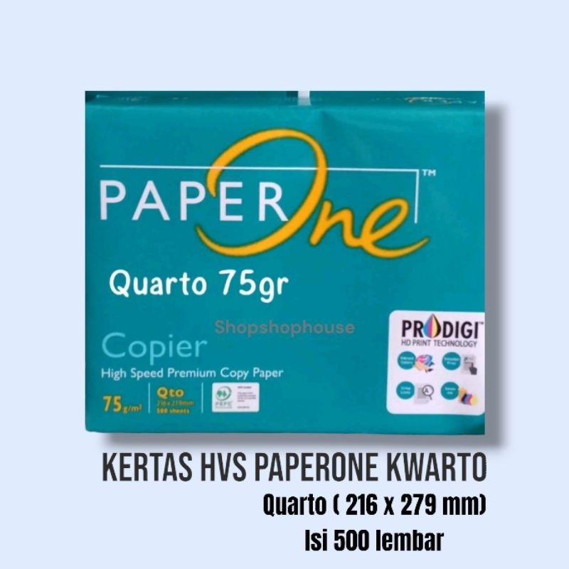 Jual PaperOne Kertas HVS Quarto Q4 75gsm paper one 75 gsm kwarto kuarto ...
