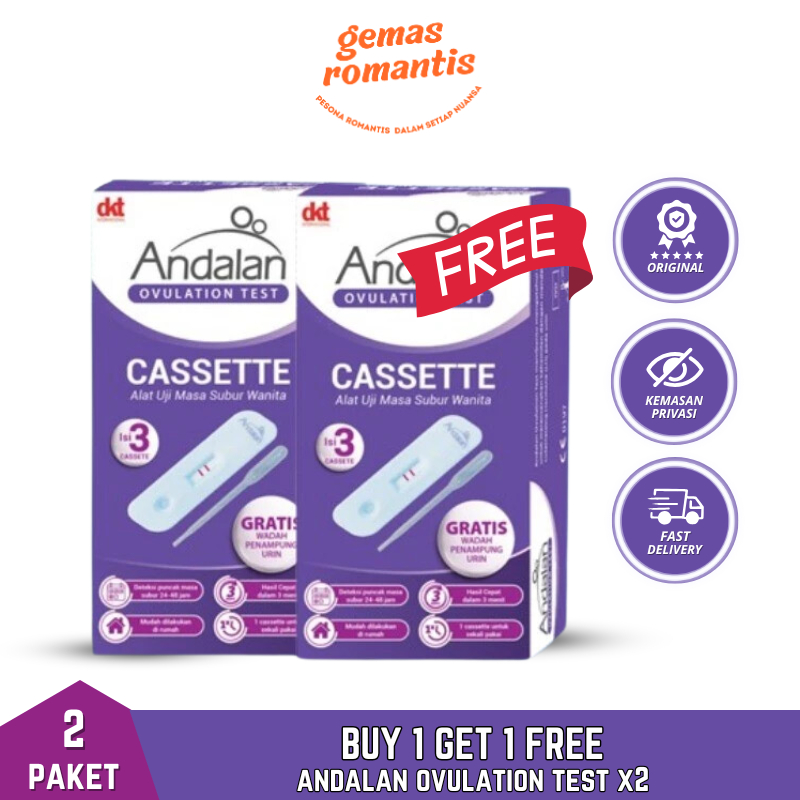 Jual BUY 1 GET 1 Andalan Ovulation Test 3 Pcs FREE Urine Cup - Alat Tes ...