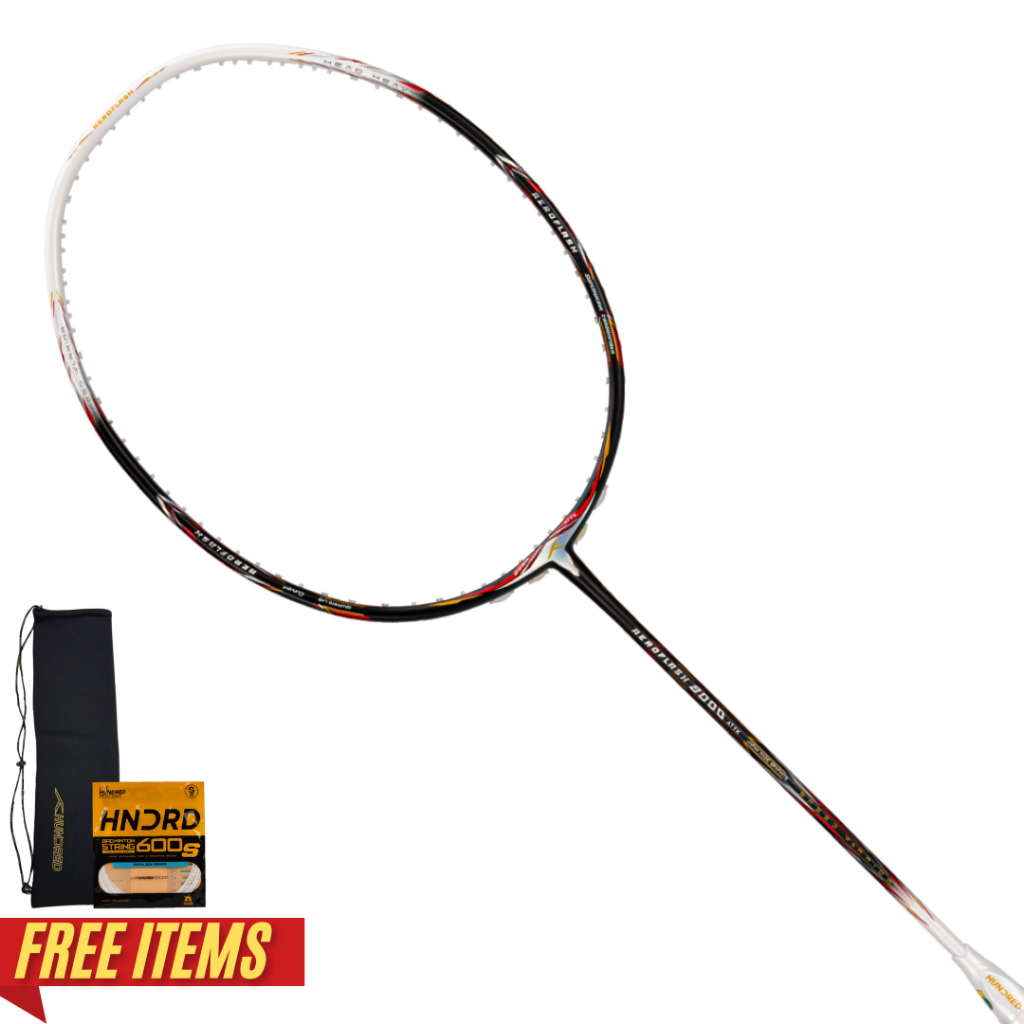 Jual Hundred Badminton Racket Aeroflash 8000 ATTK HBRX-2U173 Bundle ...