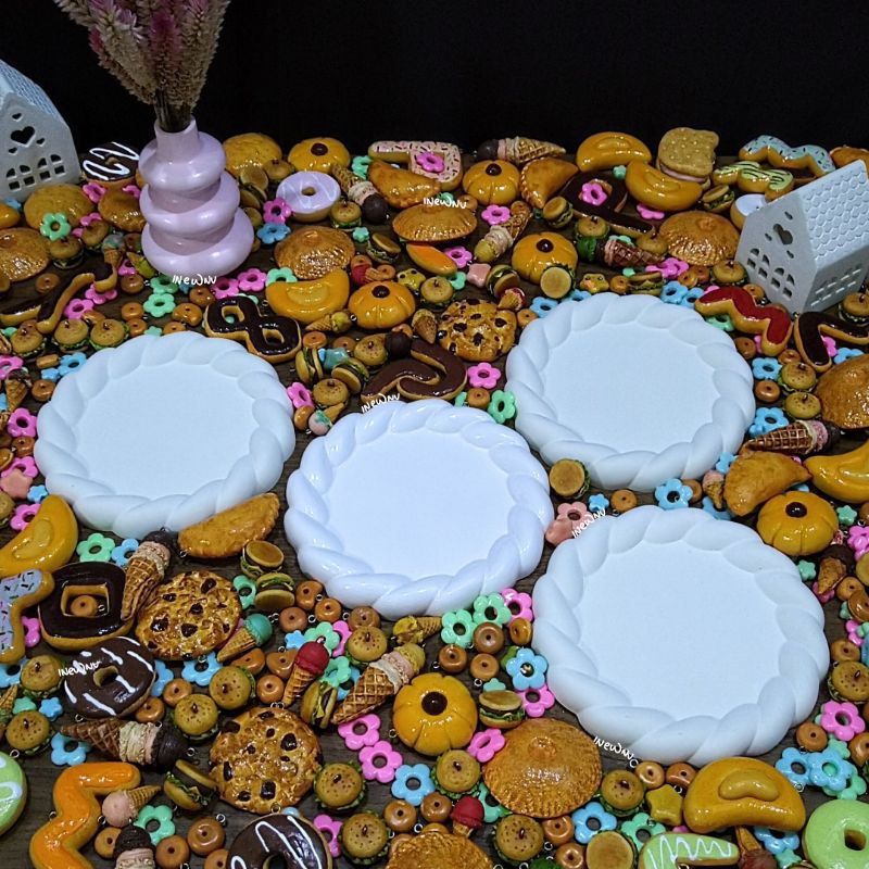 Jual Tatakan semen aesthetic ulir | Tray pinggiran tali | properti foto ...