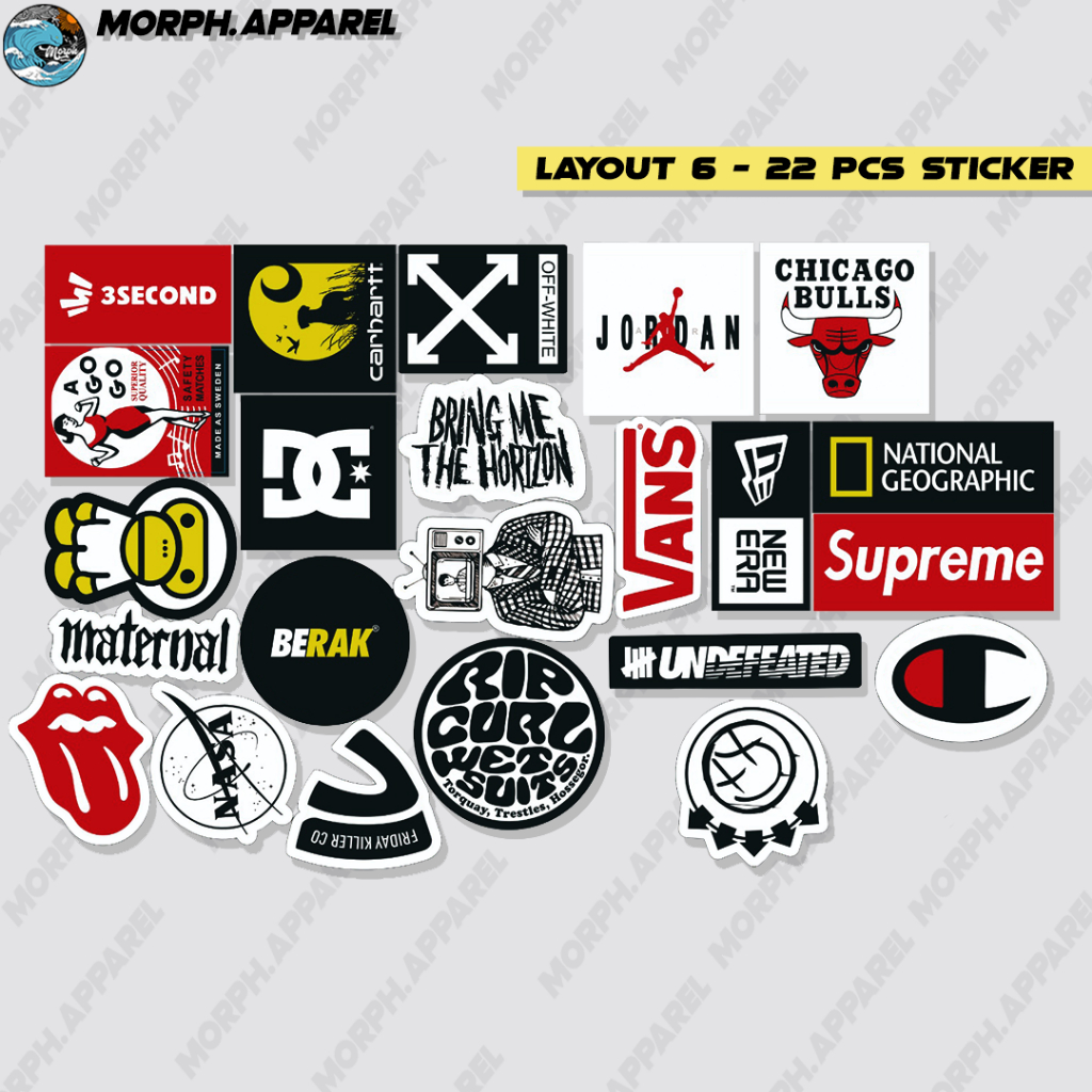 Jual Sticker Pack Premium - Sticker Helm / Outdoor - LAYOUT 6 Seri M ...