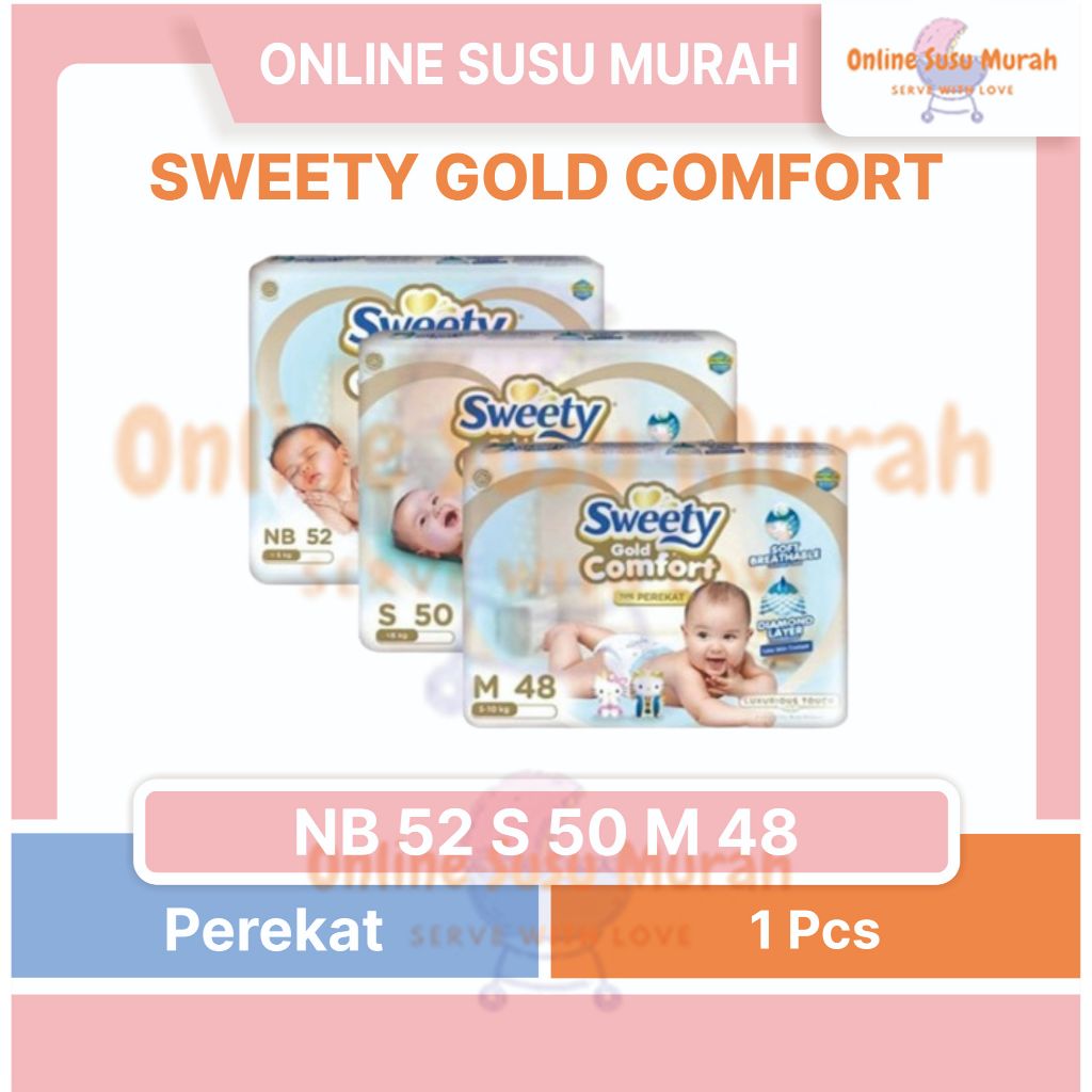 Jual SWEETY GOLD COMFORT TAPE NB52 S50 M48 PPKS | Shopee Indonesia