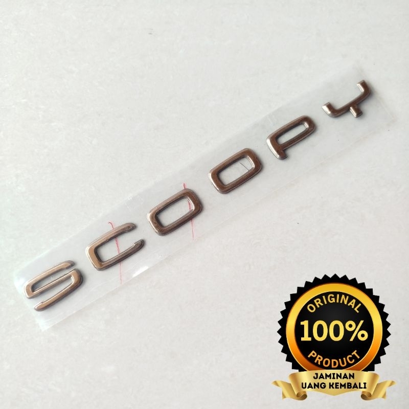 Jual emblem tulisan SCOOPY prestige terbaru GOLD TEMBAGA 2022 kode part ...