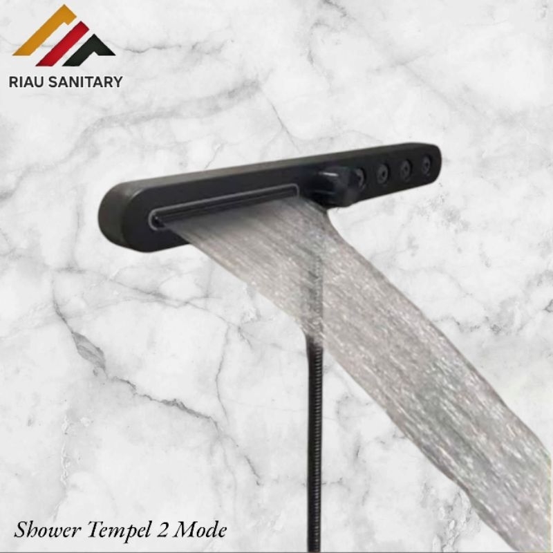 Jual shower tempel panjang minimalis waterfall 2 mode viral ...