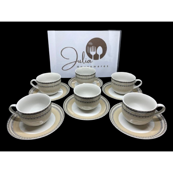 Jual Cangkir Set Motif Caneca Classic KPZ-05CS Satu Set ( isi 6 pasang ...