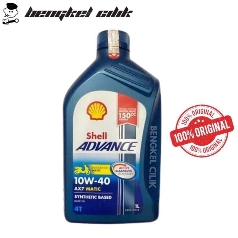Jual OLI SHELL MATIC AX7 SCOOTER SAE 10W-40 1L ASLI ORIGINAL SHELL ...