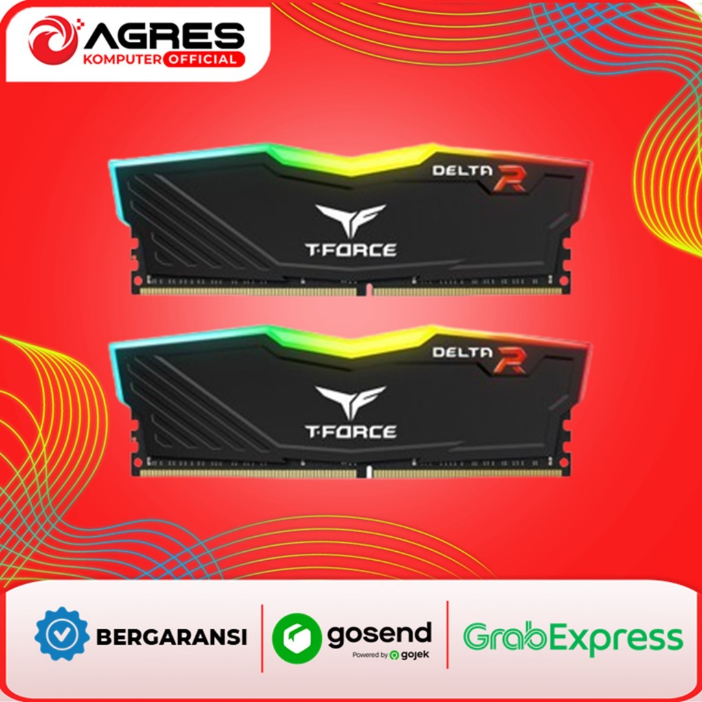 Jual TEAM T-FORCE DELTA RAM LONGDIMM DDR4 16GB (8GBX2) 3600MHZ RGB ...