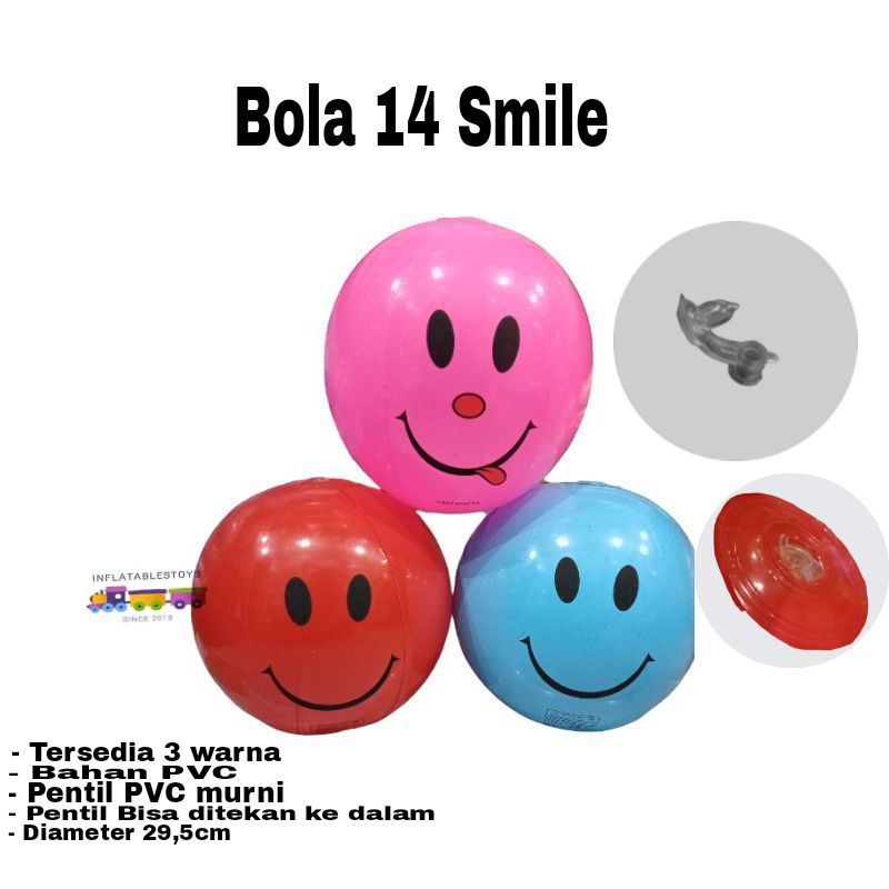 Jual Mainan Bola Tiup Smile Ukuran 29,5cm(514)|Mainan Bola anak ...