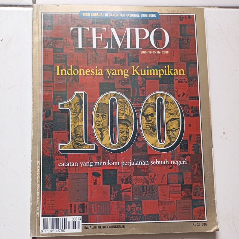 Jual MAJALAH TEMPO EDISI KHUSUS KEBANGKITAN NASIONAL 1908-2008 MEI 2008 | Shopee Indonesia