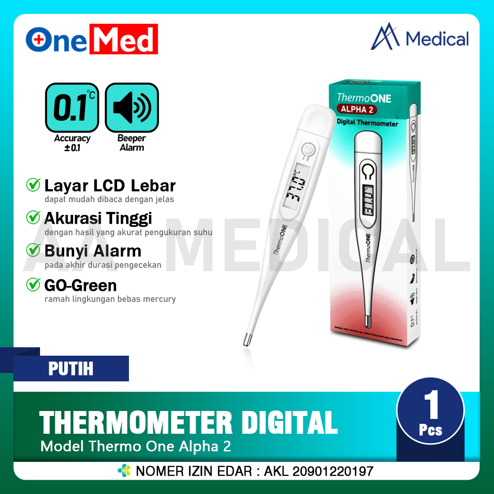 Jual ONEMED ThermoOne Alpha 2 Thermometer Digital Alat Cek Suhu Tubuh ...