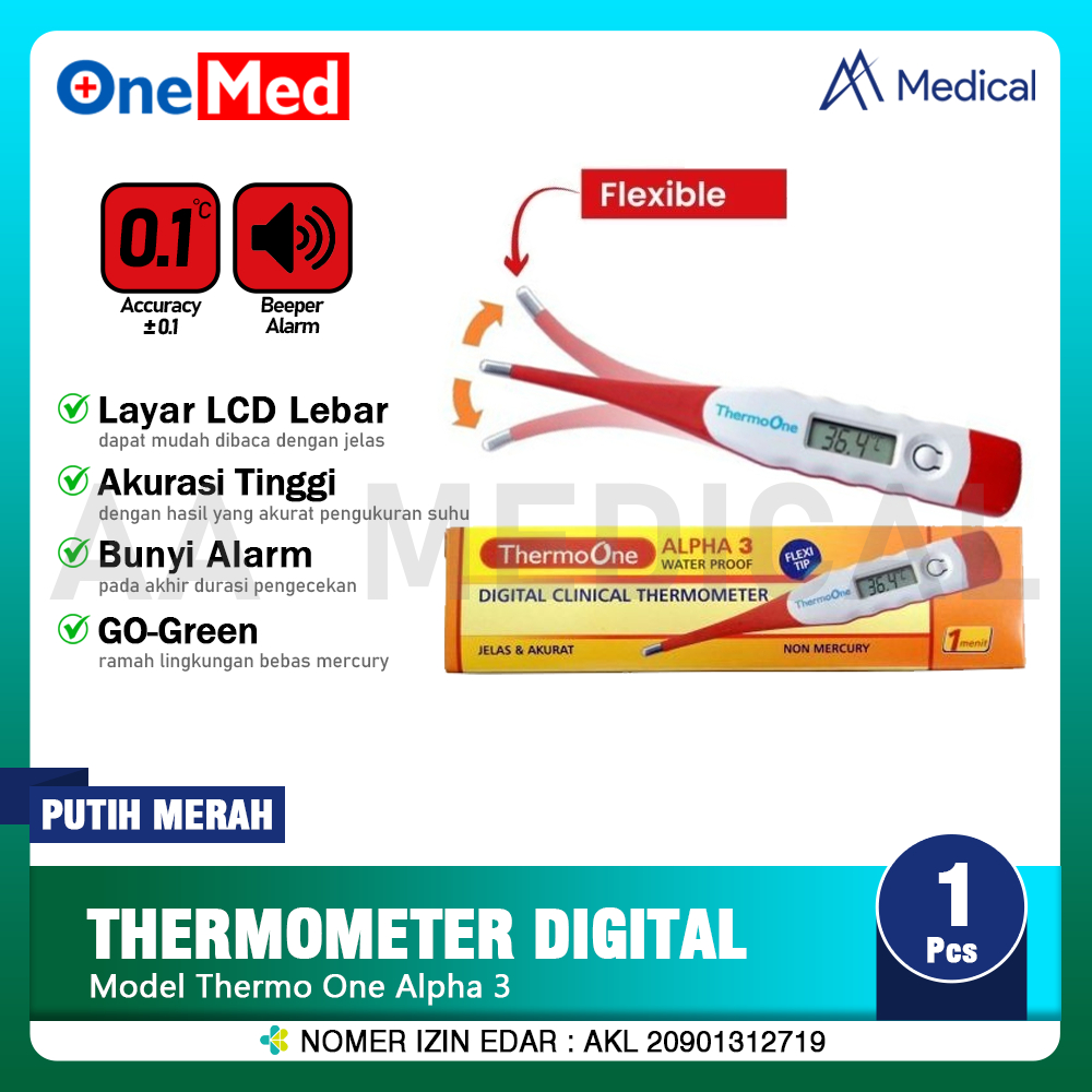 Jual ONEMED ThermoOne Alpha 3 Thermometer Digital Alat Cek Suhu Tubuh ...