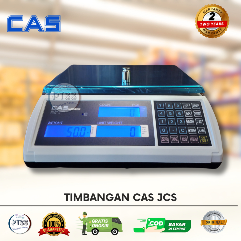 Jual Timbangan Digital Baut CAS JCS 3Kg - 30Kg x 0,5g / Timbangan Digital CAS JCS 3Kg - 30Kg ...