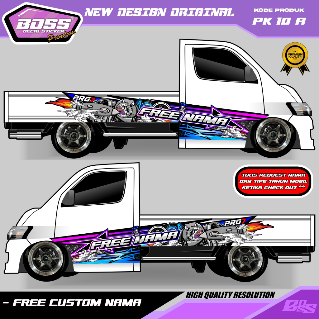 Jual PK10-STIKER DECAL LIVERY PICK UP GRANDMAX BODY SAMPING-STIKER ...