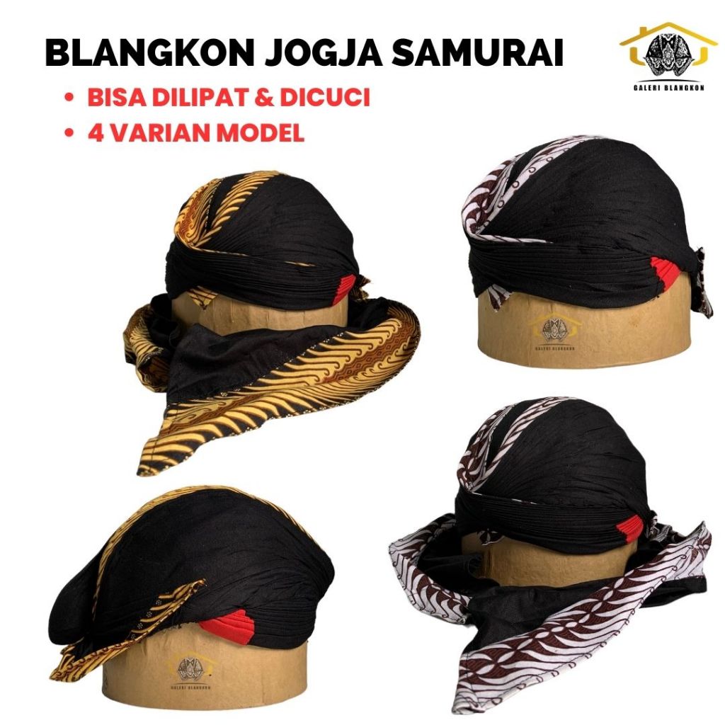 Jual Blangkon Jogja Lipat Bisa Dicuci Motif Batik Samurai Aksesoris ...