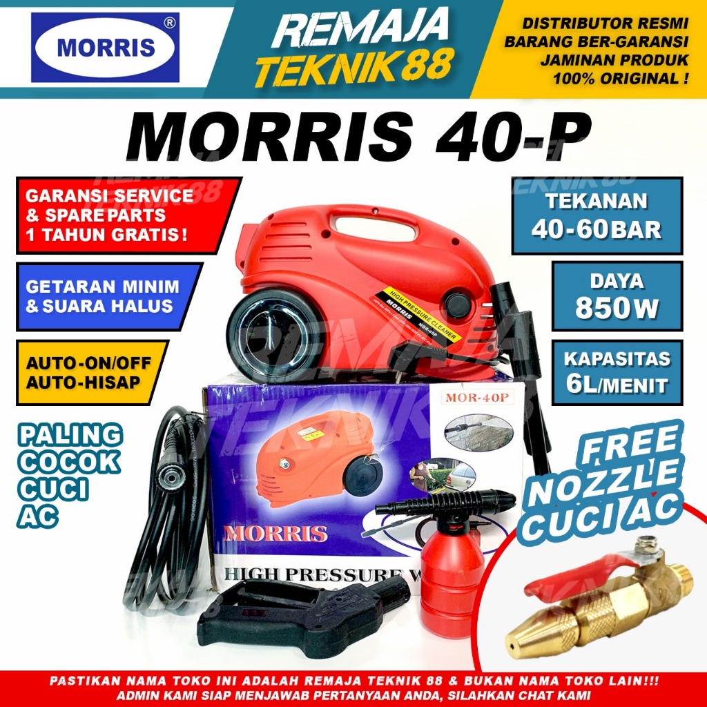 Jual MESIN CUCI MOBIL MOTOR MORRIS 40 P / CUCI STEAM AC / JET CLEANER MORRIS 40P | Shopee Indonesia