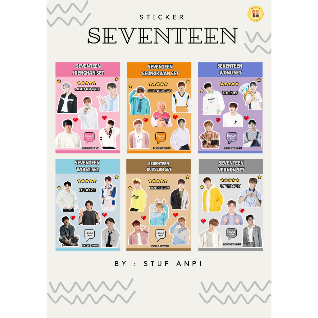 Jual SEVENTEEN STICKER SHET HARGA 1 STICKER (PO BACA DESKRIPSI ...