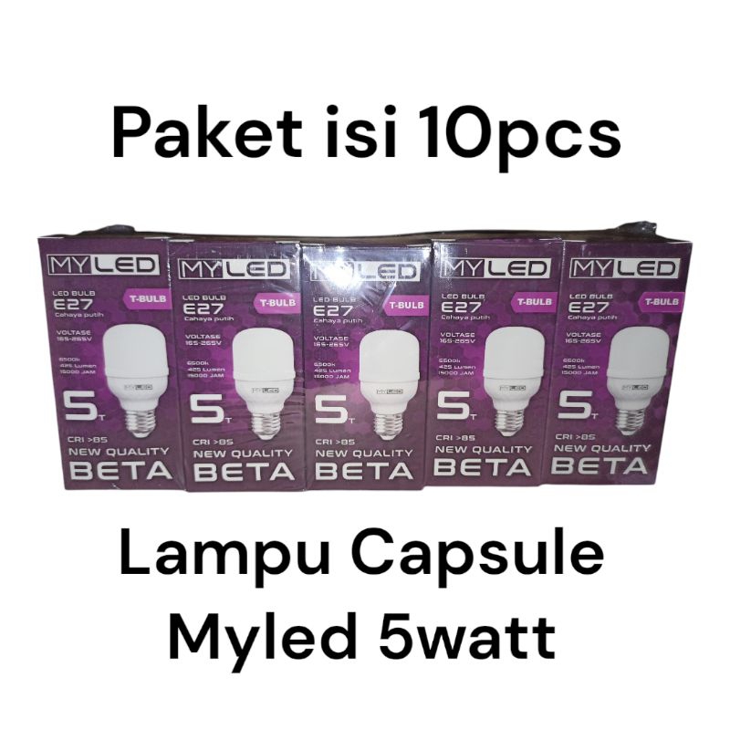 Jual Lampu LED Capsule Myled Beta 5watt Putih Isi 10 Pcs | Shopee Indonesia