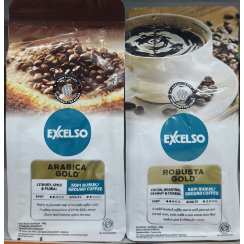 Jual Excelso Arabica & Robusta Gold 100g pouch | Shopee Indonesia
