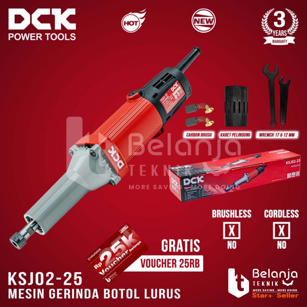Jual DCK Mesin Gerinda Botol Lurus Listrik KSJ02-25 Die Grinder 400 Watt 25mm | Shopee Indonesia