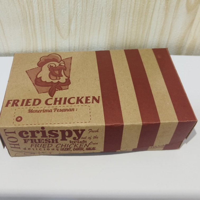 Jual BOX KFC CHICKEN KRAFT LAMINASI 18X10 | Shopee Indonesia