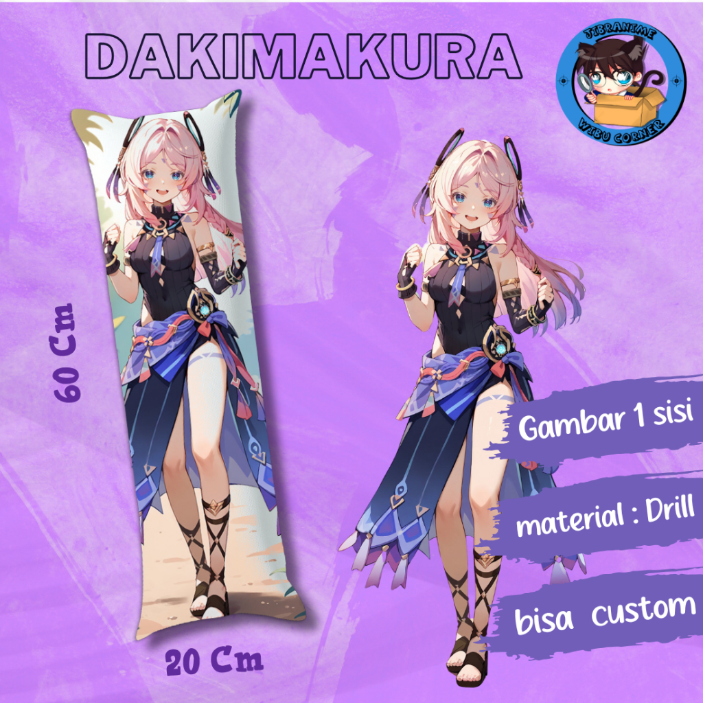 Jual dakimakura guling Citlali genshin impact / ukuran 20x60cm / sudah ...