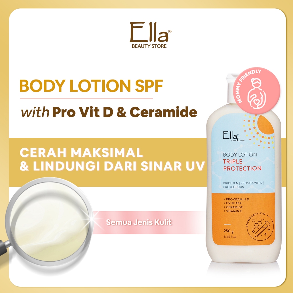 Jual Ella Skincare Triple Protection Body Lotion with Pro Vitamin D ...