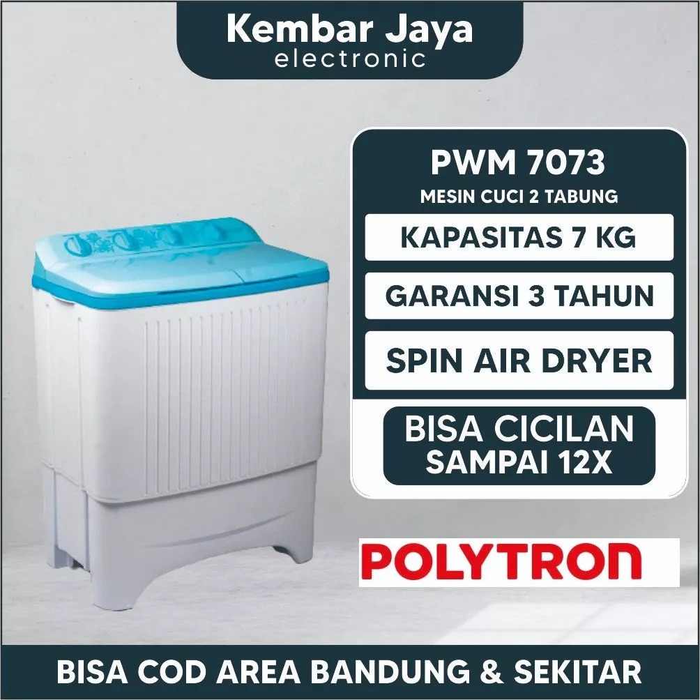 Jual MESIN CUCI POLYTRON PWM 7073 7KG 2 TABUNG PRIMADONA GARANSI RESMI ...