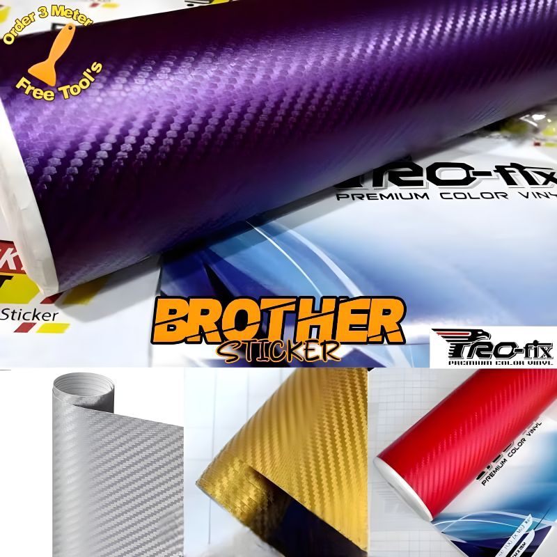 Jual stiker skotlet carbon 3D tekstur scotlite 3 Dimensi karbon ...