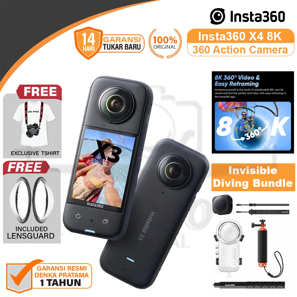 Jual Insta360 X4 8K Diving Bundle Action Camera Dive Bundle Insta 360 ONE X 4 Action Cam Garansi ...