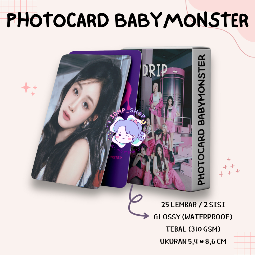 Jual [2 sisi - 25Lembar] Photocard Lomo Photocard Lomocard BABYMONSTER BABY MONSTER DRIP Really ...