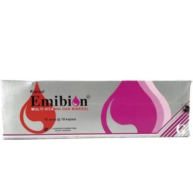 Jual EMIBION BOX ISI 100 TABLET Multivitamin dan Mineral untuk anemia ...