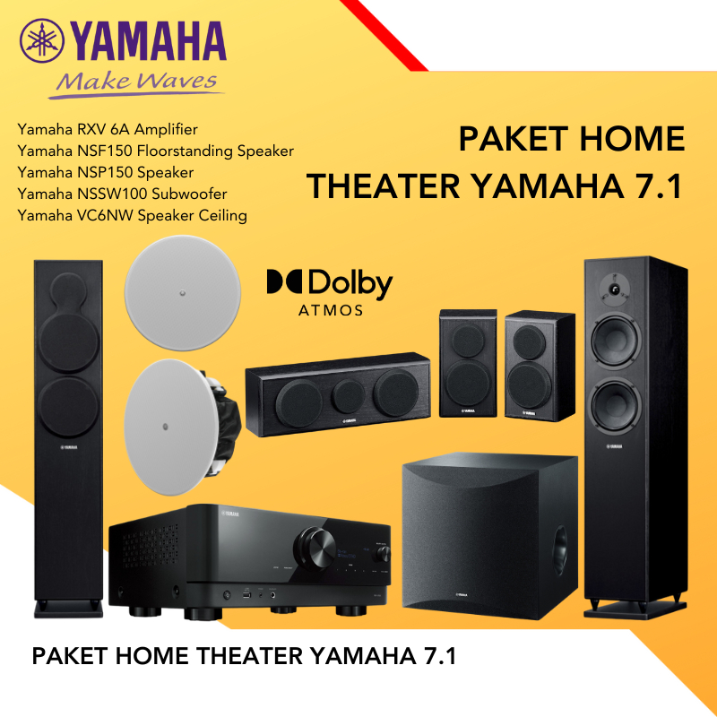 Jual Paket Home Theater 7.1 Yamaha RXV6A RVX 6A Amplifier NSF150 NSF ...