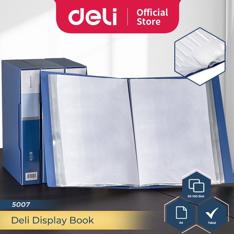 Jual Deli Display Book / Map Clear Holder / Document Keeper A4 100 ...