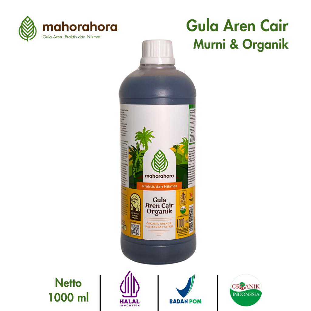 Jual Gula Aren Cair Murni dan Organik 1 Liter Mahorahora, Premium (Low ...