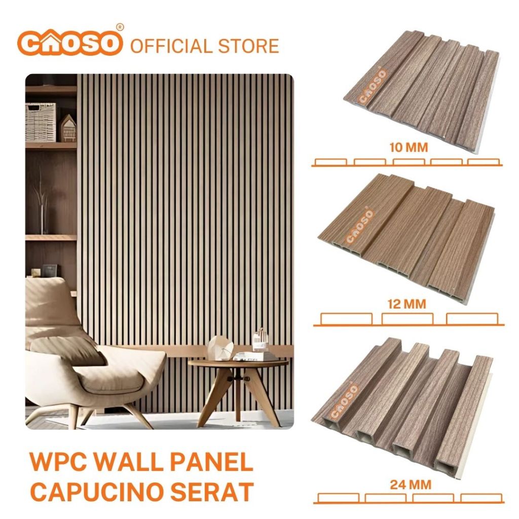 Jual WPC Wall Panel 3 Meter Warna Capucino serat | Wall Panel Wood ...