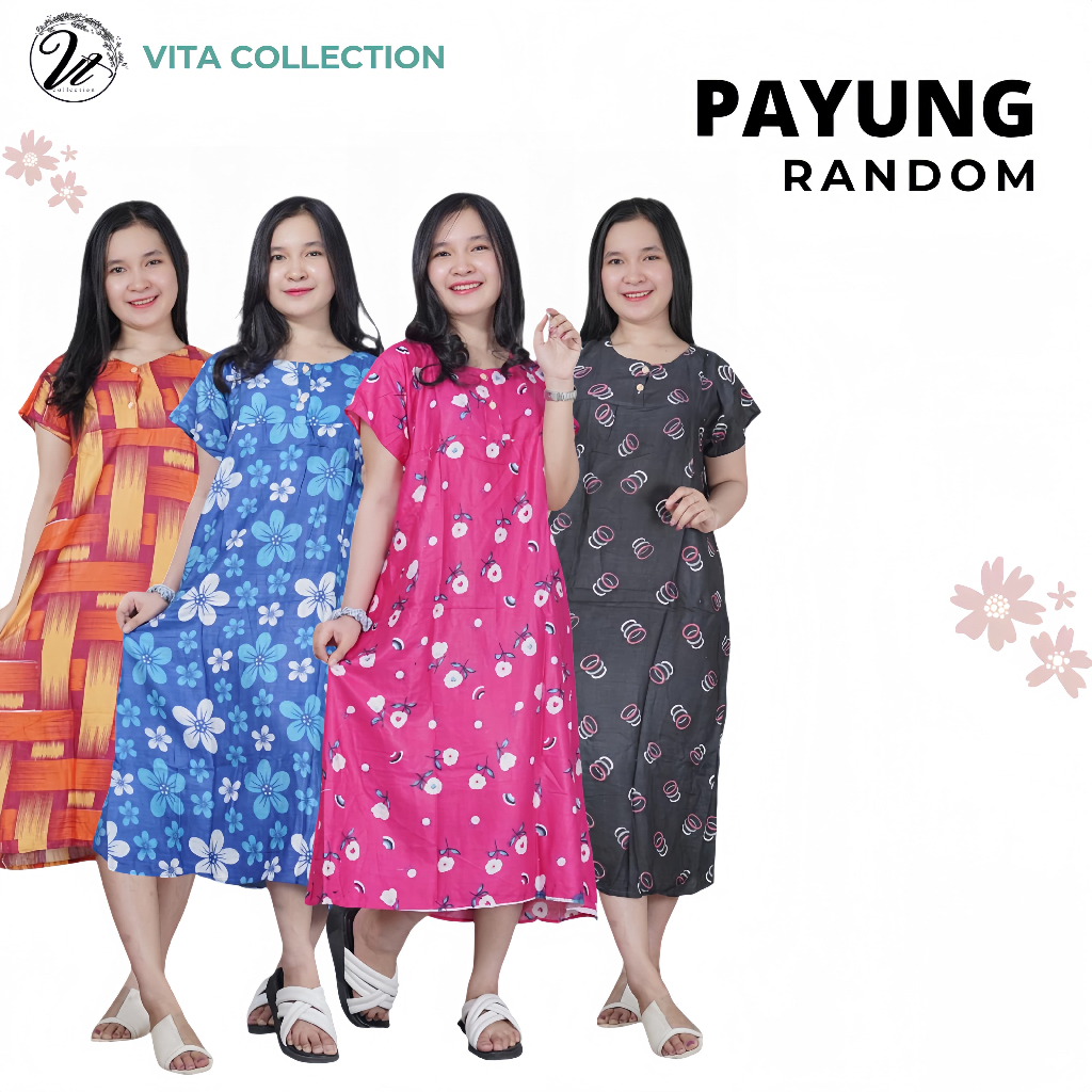 Jual Paket Hemat Isi 4 Daster Payung std Busui Terbaru Viral Kekinian ...