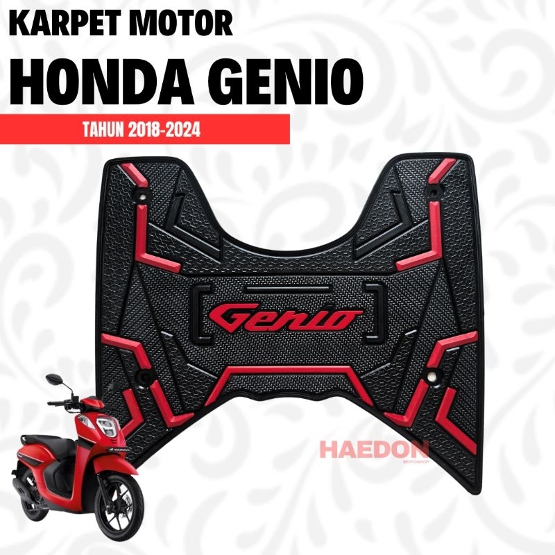 Jual Karpet Motor Genio Tahun 2018-2025 Bahan Karet Premium Anti Luntur ...