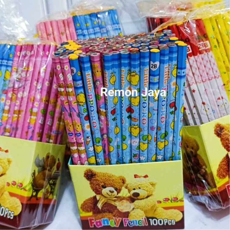 Jual PENSIL 2B KARAKTER FANCY ISI 50 PCS DAN 100 PCS | Shopee Indonesia