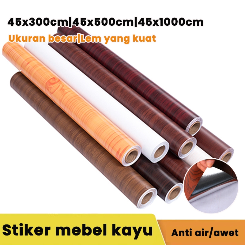 Jual 【profesional】wallpaper dinding kayu wallpaper meja kayu anti air ...