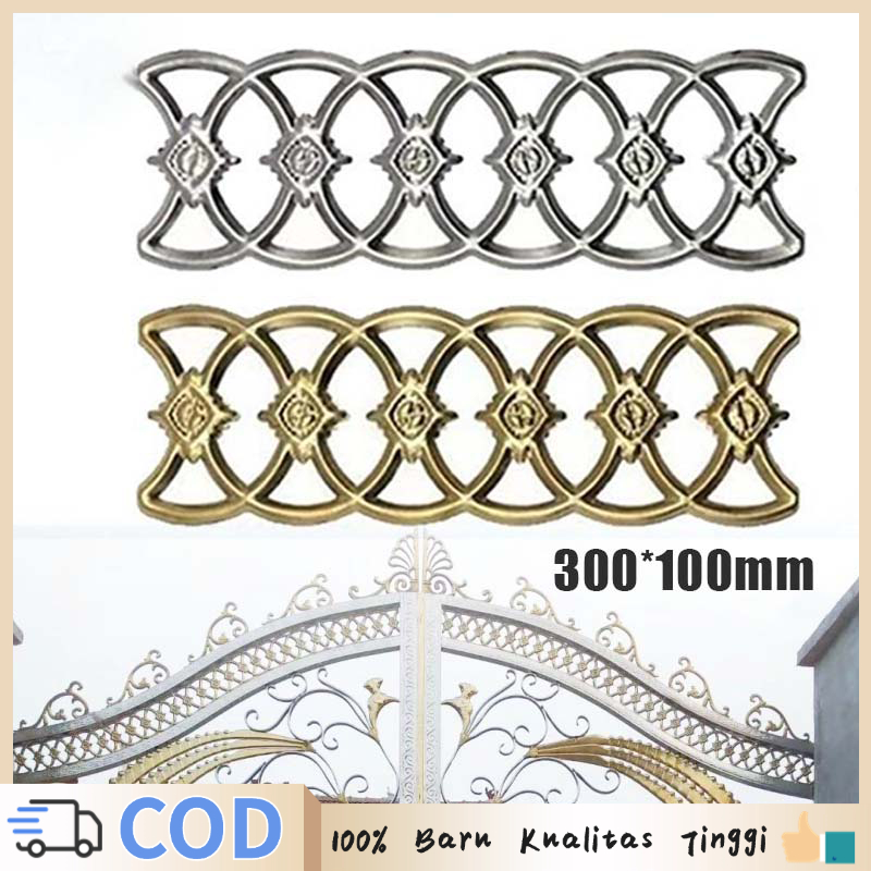 Jual 100x300mm Ornamen Pagar Besi Minimalis Aksesoris Pagar Besi Bunga ...