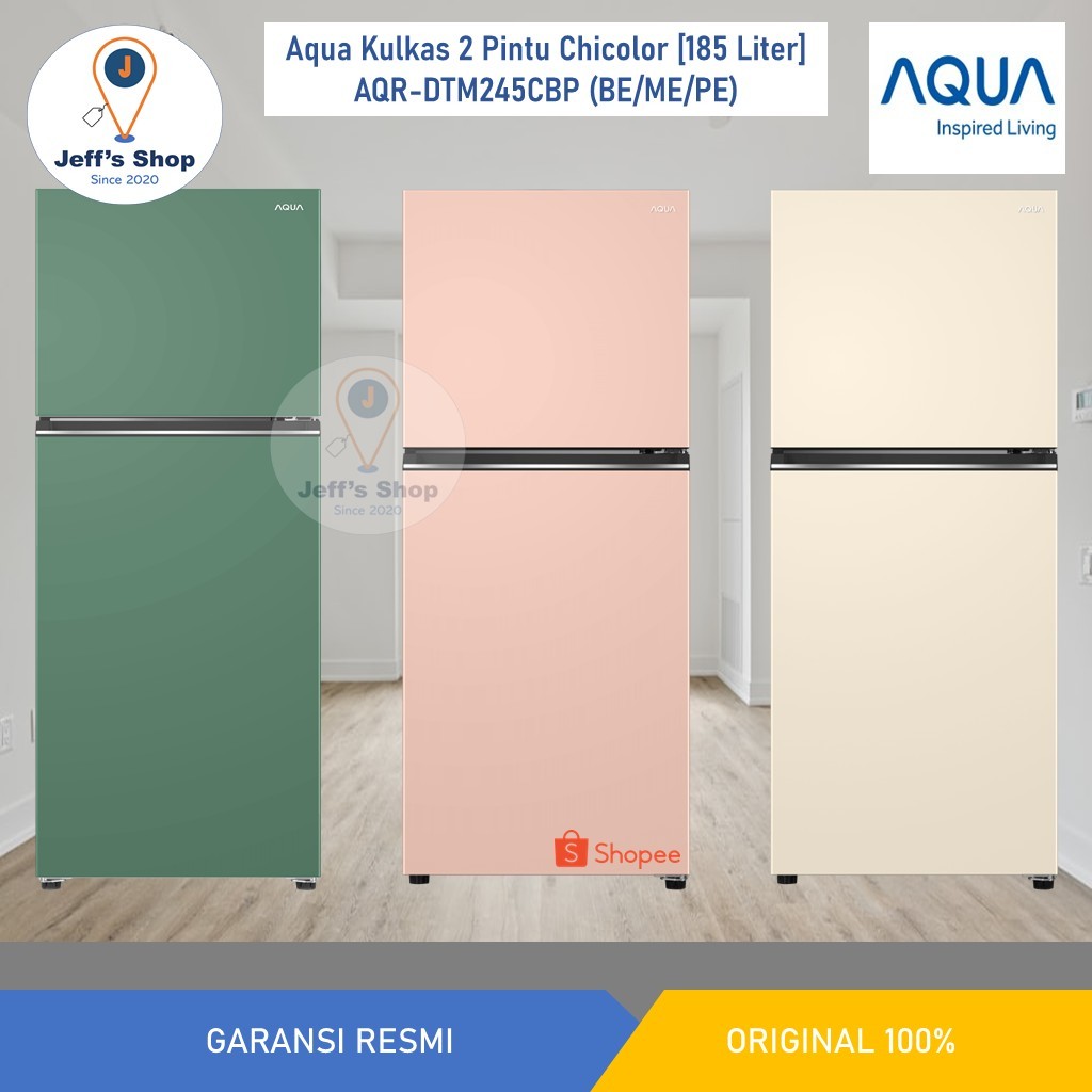 Jual Aqua Kulkas 2 Pintu Chicolor [185 Liter] AQR DTM245CBP(BE) / AQR DTM245CBP(PE) / AQR ...